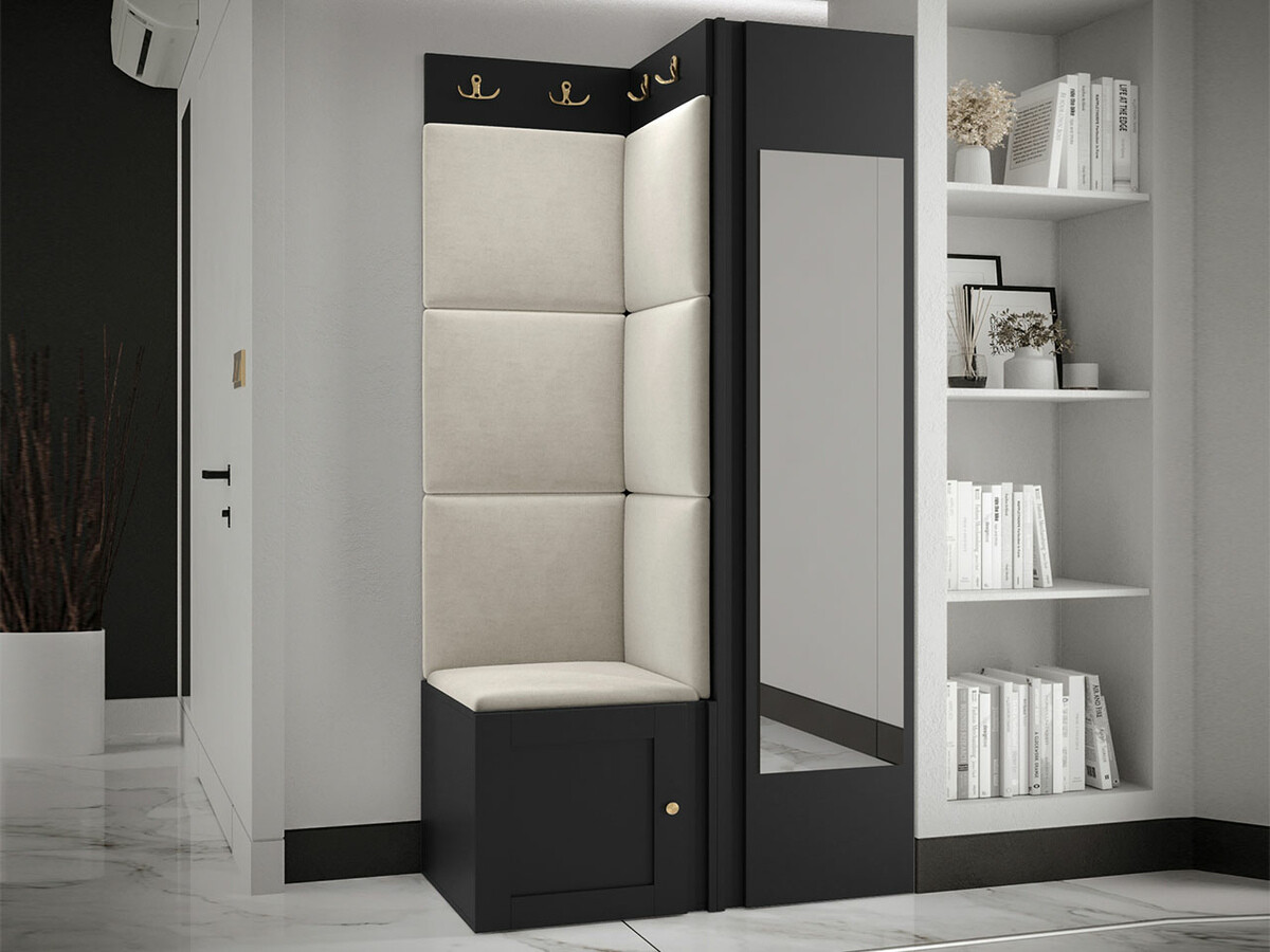 Set za hodnik Hartford 382 (Crna) - Namještaj za hodnik | Namjestaj.hr