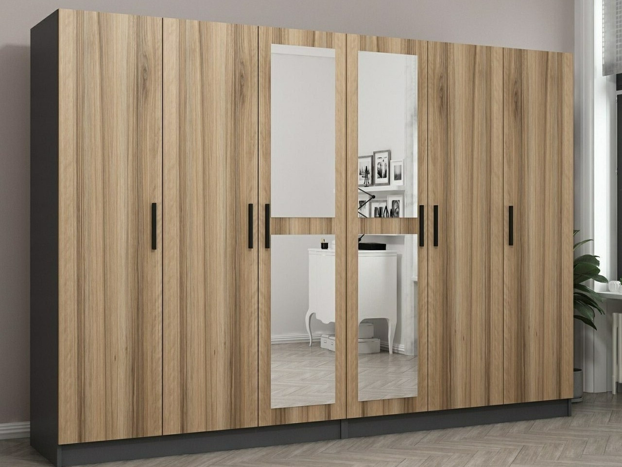 Ormar Kailua L252 (Antracit + Hrast) - Namještaj za dnevni boravak ...